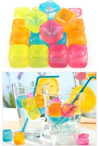 EminHome Plastik Buz Küpü Renkli 20 Li EminHome Plastik Buz Küpü Renkli 20 Li