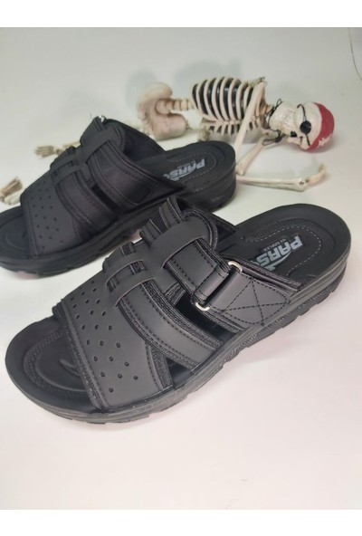 Pars Erkek Suni Deri Flok Terlik Pars Erkek Suni Deri Flok Terlik