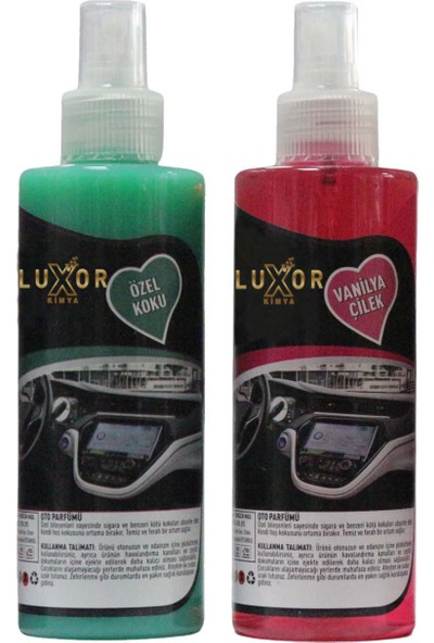 Luxor Kimya Ev ve Oto Kokusu 2'li Set Vanilya Çilek+ Özel Koku 200 ml Luxor Kimya Ev ve Oto Kokusu 2'li Set Vanilya Çilek+ Özel Koku 200 ml