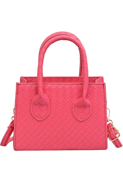 Btm Ekose Kadın Omuz Çantası - Kırmızı (Yurt Dışından)