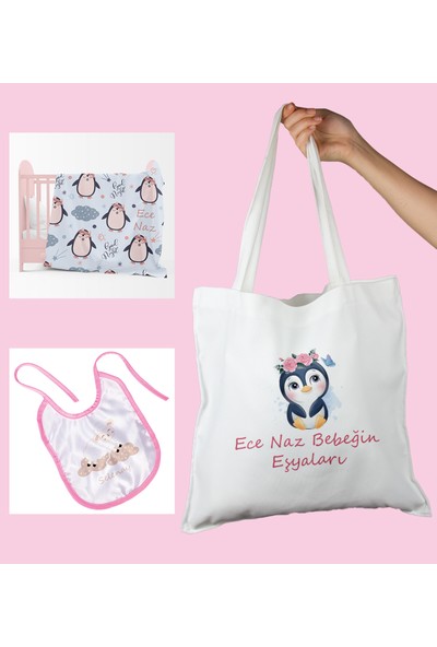 Ejoya Bebeklere Özel Çantasında Kişiye Özel Battaniye ve Önlük Bebek Armağan Seti Ejoya Bebeklere Özel Çantasında Kişiye Özel Battaniye ve Önlük Bebek Armağan Seti