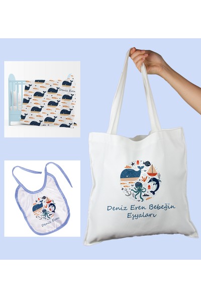 Ejoya Bebeklere Özel Çantasında Kişiye Özel Battaniye ve Önlük Bebek Armağan Seti Ejoya Bebeklere Özel Çantasında Kişiye Özel Battaniye ve Önlük Bebek Armağan Seti