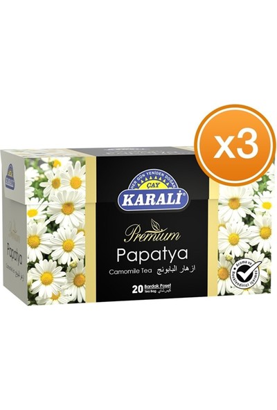 Karali Bardak Poşet Bitki Çayı Papatya 20'li x 3 Karali Bardak Poşet Bitki Çayı Papatya 20'li x 3