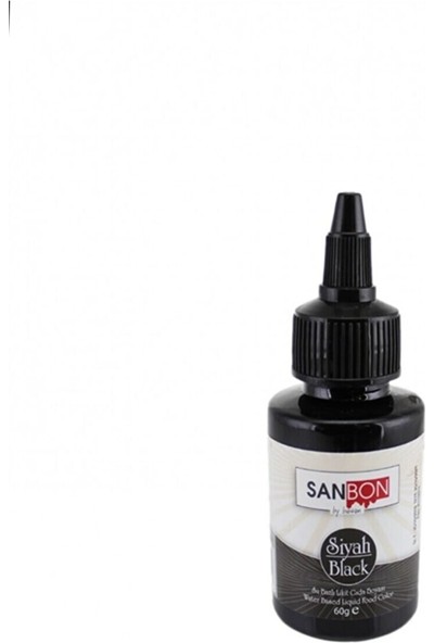Sanbon Su Bazlı Likit Sıvı Gıda Boyası Siyah 60 gr Sanbon Su Bazlı Likit Sıvı Gıda Boyası Siyah 60 gr