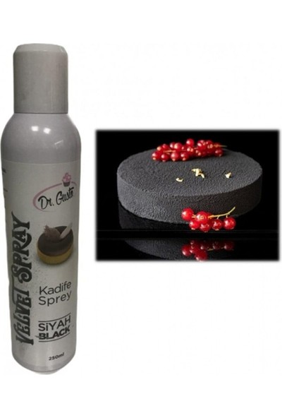 Dr. Gusto Kadife Sprey Gıda Boyası Siyah 250 ml Dr. Gusto Kadife Sprey Gıda Boyası Siyah 250 ml