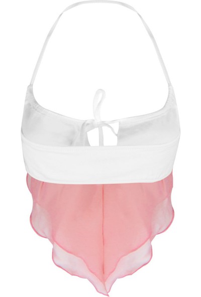 Surge Tül Büstiyer Pembe Beyaz Üst