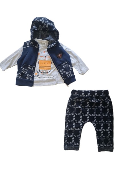 Dandini Erkek Bebek Yelekli Üçlü Takım Dandini Erkek Bebek Yelekli Üçlü Takım