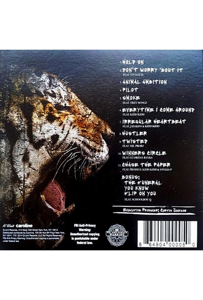 50 Cent - Animal Ambition - An Untamed Desire To Win - CD + DVD 50 Cent - Animal Ambition - An Untamed Desire To Win - CD + DVD