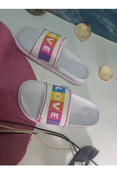 Kadın Yumuşak Taban Pvc Beyaz Terlik