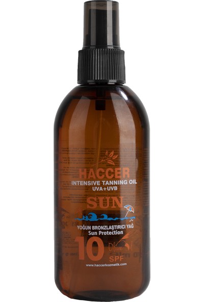 Haccer Yoğun Bronzlaştırıcı Yağ 10 Spf 150 ml