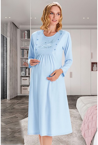 Flz 23176 Kadın Kışlık Uzun Kol Lohusa Gecelik Flz 23176 Kadın Kışlık Uzun Kol Lohusa Gecelik