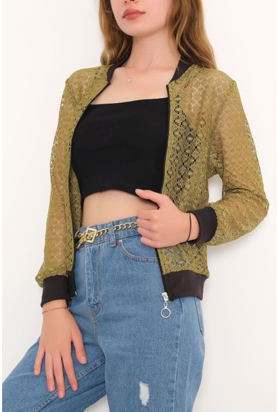 Terrace Store Dantel Ceket Açıkyeşil - 9734.609. Terrace Store Dantel Ceket Açıkyeşil - 9734.609.