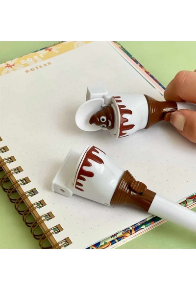 Çerçici Hareketli Klozet Poo Tükenmez Kalem