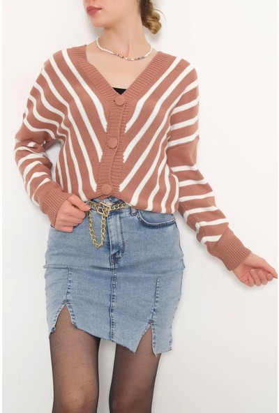 Serçe Shop Düğmeli Hırka Pudra 10006.1612.