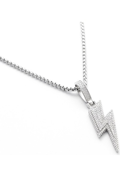 Celikchi Unisex Çelik Taş Detay Çelik Kolye Celikchi Unisex Çelik Taş Detay Çelik Kolye