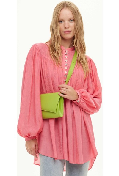Manuka Krinkıl Büzgülü Tunik Pembe Manuka Krinkıl Büzgülü Tunik Pembe