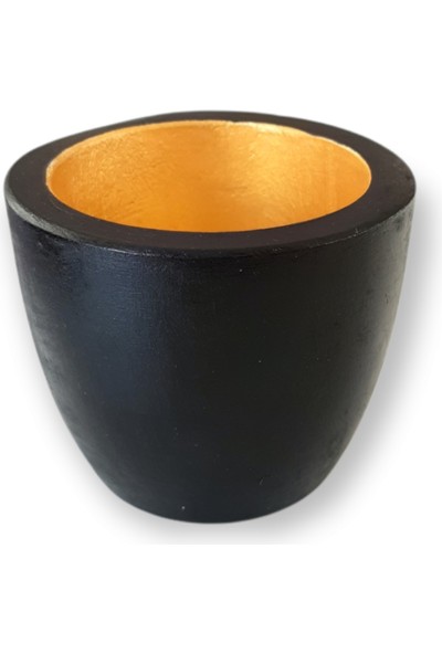 Pi İthalat Saksı - Siyah Gold Kaktüs Saksı Beton Saksı Çiçek Saksısı Sükulent Saksısı