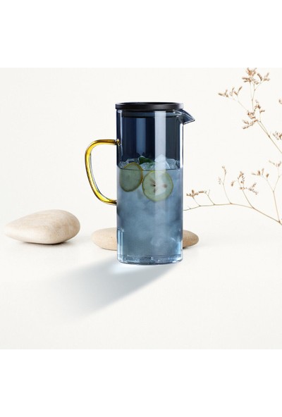 Nonni Home Art 1.5 L Borosilikat Isıya Dayanıklı Renkli Trend Cam Sürahi Siyah Nonni Home Art 1.5 L Borosilikat Isıya Dayanıklı Renkli Trend Cam Sürahi Siyah