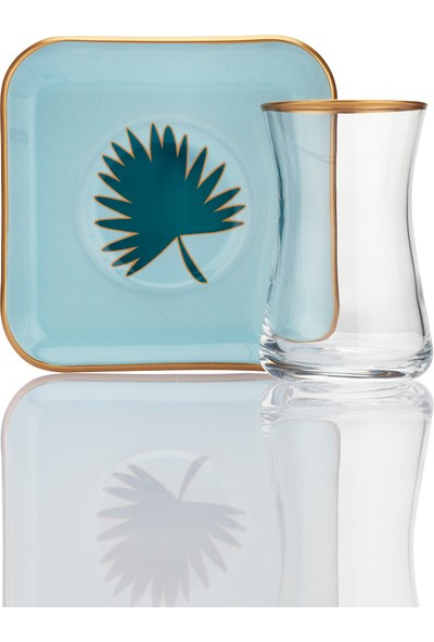 Schafer Print Kare Çay Seti-8 Parça Schafer Print Kare Çay Seti-8 Parça