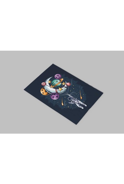 Quuzu Astronot ve Galaksi 50X70 cm Çerçevesiz Tablo QFP1040 Quuzu Astronot ve Galaksi 50X70 cm Çerçevesiz Tablo QFP1040