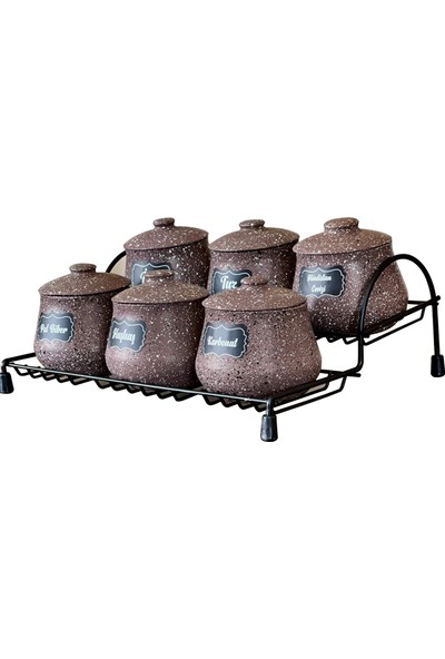 Şan Granit 6lı Kahve Baharatlık Takımı ve Baharat Seti Şan Granit 6lı Kahve Baharatlık Takımı ve Baharat Seti