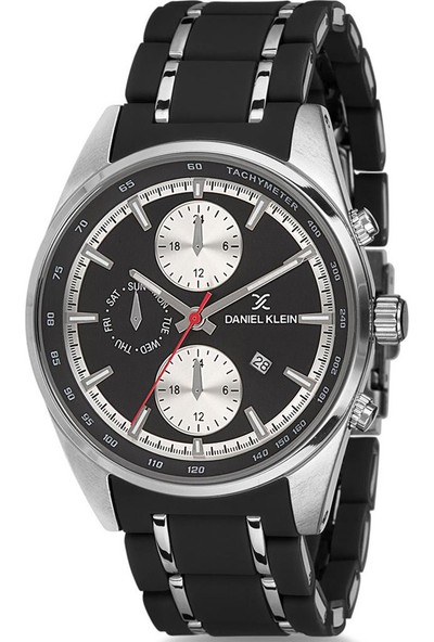 Daniel Klein Siyah Çelik Takvimli Erkek Kol Saat