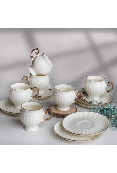 La'dome 6 Kişilik 12 Parça Kahve Fincan Takımı