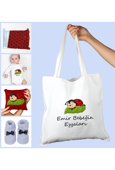 Ejoya Bebeklere Özel Çantasında Kişiye Özel Battaniye Zıbın Yastık ve Patik Bebek Hediye Seti Ejoya Bebeklere Özel Çantasında Kişiye Özel Battaniye Zıbın Yastık ve Patik Bebek Hediye Seti