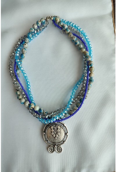 Bade Accessories Dumortireit Kristal Çoklu Doğaltaş Kolye