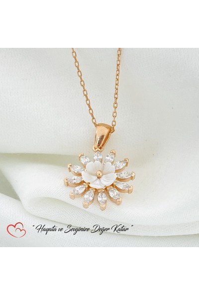 Sima Silver Gümüş Özel Tasarım Sedef Zirkon Taşlı Manolya Çicek Sima Silver Gümüş Özel Tasarım Sedef Zirkon Taşlı Manolya Çicek