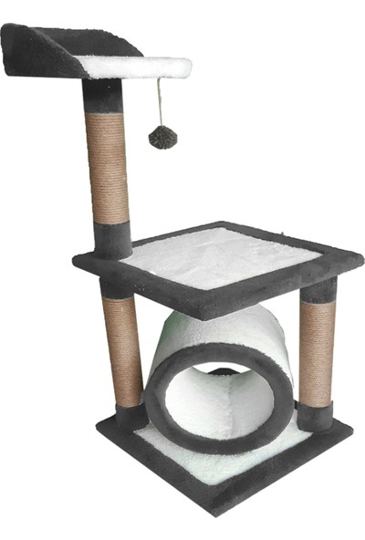 Tünelli Hamaklı Kedi Tırmalama Kulesi