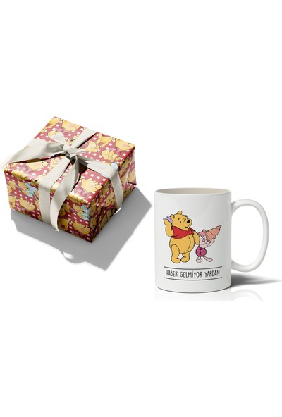 Hrs Hediye Paketi ile Kaplanmış Kutu Içinde Beyaz Porselen Winnie The Pooh Doğumgünü Temalı Kupa Bardak Hrs Hediye Paketi ile Kaplanmış Kutu Içinde Beyaz Porselen Winnie The Pooh Doğumgünü Temalı Kupa Bardak