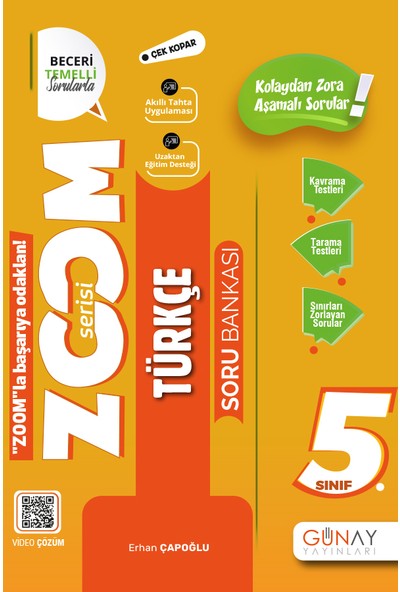 Günay Yayınları 5.Sınıf Zoom Serisi Türkçe Soru Bankası