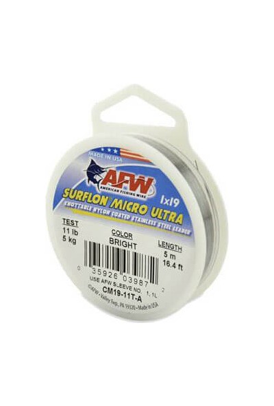Afw Surflon Micro Ultra Çelik Tel 5m Brıght-6.6lbs Afw Surflon Micro Ultra Çelik Tel 5m Brıght-6.6lbs