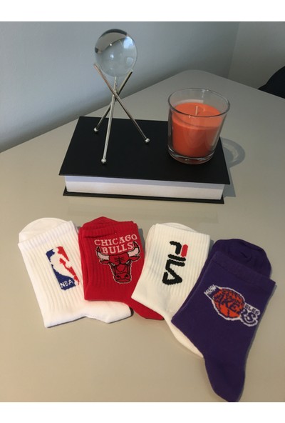 Ays Socks Boutique 4'lü Basketçi Desenli Unisex Çorap