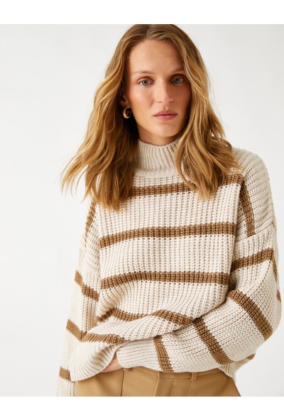 Balıkçı Yaka Örgü Kazak