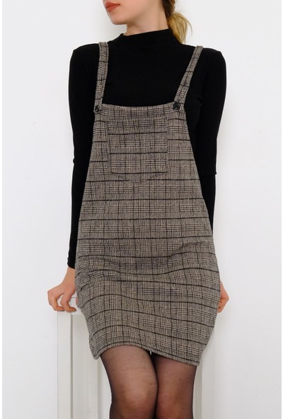 Myglobal Desenli Salopet Elbise Vizon - 10149.1567. Myglobal Desenli Salopet Elbise Vizon - 10149.1567.