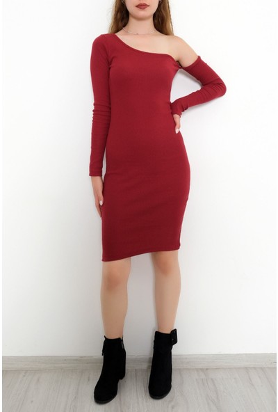 Myglobal Omuz Dekolteli Elbise Bordo - 10099.1187. Myglobal Omuz Dekolteli Elbise Bordo - 10099.1187.
