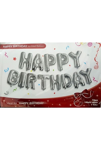 No Name Happy Birthday Folyo Balon Seti No Name Happy Birthday Folyo Balon Seti