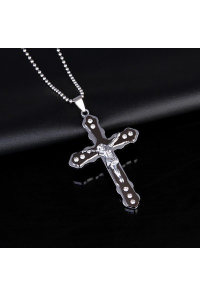Haç Çarmıh Isa Dini Sembol Cross Tasarım Erkek Çelik Kolye Haç Çarmıh Isa Dini Sembol Cross Tasarım Erkek Çelik Kolye