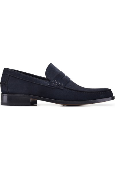 Nevzat Onay Lacivert Klasik Loafer Kösele Erkek Ayakkabı -12086- Nevzat Onay Lacivert Klasik Loafer Kösele Erkek Ayakkabı -12086-