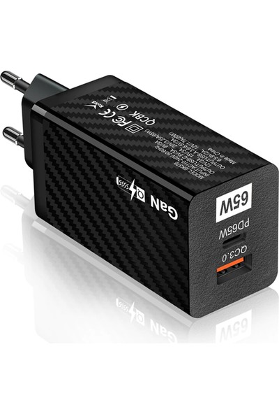 Ally Pd 65W Gan USB + Type-C Hızlı Şarj Başlığı Şarj Aleti Ally Pd 65W Gan USB + Type-C Hızlı Şarj Başlığı Şarj Aleti