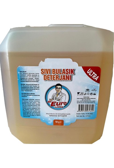 Euro Elde Yıkama Sıvı Bulaşık Deterjanı 4 kg Euro Elde Yıkama Sıvı Bulaşık Deterjanı 4 kg