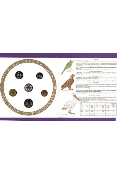 Urla Numis Türkıye Darphane 2001 Madenı Paralar Setı Urla Numis Türkıye Darphane 2001 Madenı Paralar Setı