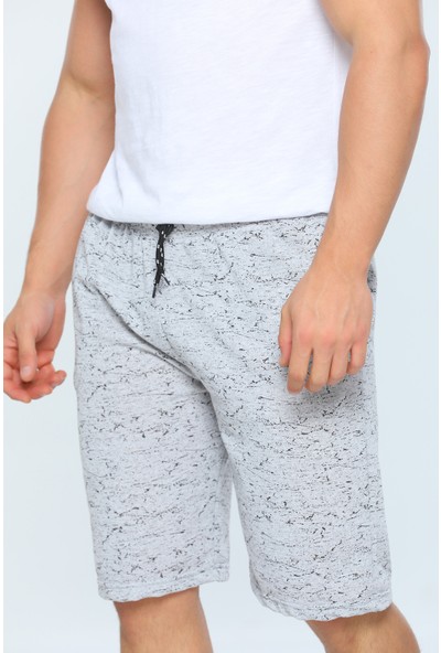 Tegu Style Erkek Gri Cam Kırığı Şort