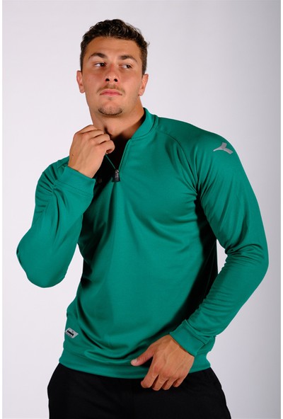 Diadora Nacce 22 - Erkek Yeşil Yarım Fermuarlı Eşofman Takımı - NACCE22-ANT