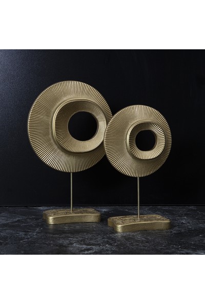 Vip Sanat Dekoratif Gold Halka 2'li
