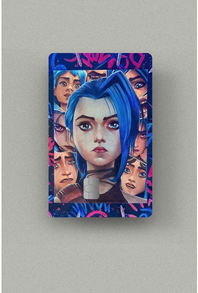 Ludio League Of Legends Arcane Jinx Kredi Kartı&akbil Sticker Kaplama Ludio League Of Legends Arcane Jinx Kredi Kartı&akbil Sticker Kaplama