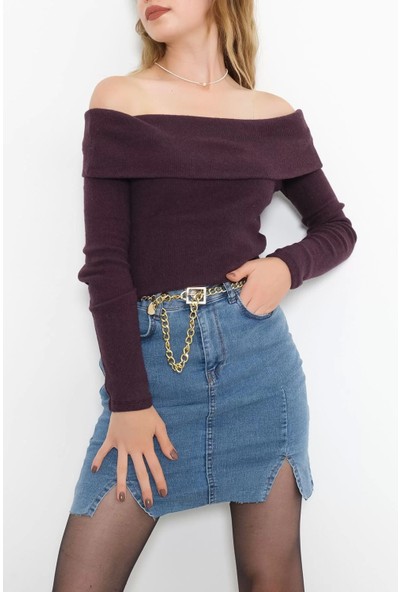 Serçe Shop Degaje Yaka Body Mürdüm - 5454.716. Serçe Shop Degaje Yaka Body Mürdüm - 5454.716.