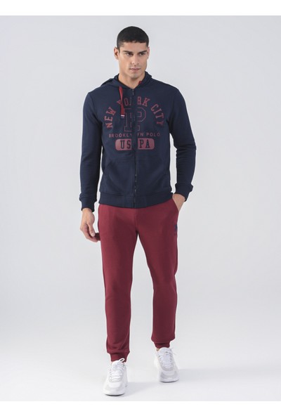 U.s. Polo Assn. Bağlamalı Bel Slim Fit Kırmızı Erkek Eşofman Altı HEROLDSK022